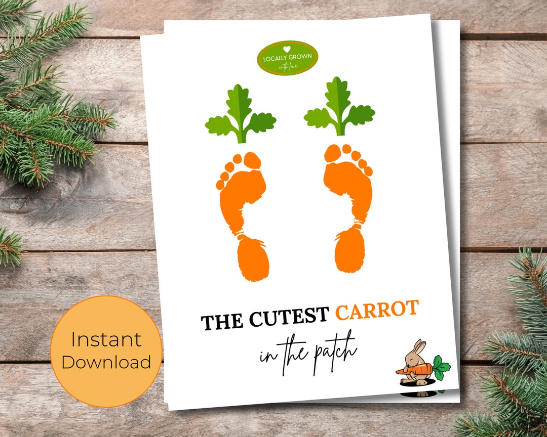 Farm Sign Carrot Patch Easter | Easter Footprint | Easter Footprint ...