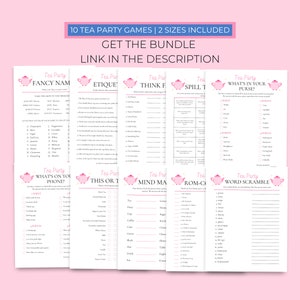 Tea Party Fancy Names Game: Printable Birthday Activity (PDF) - Etsy