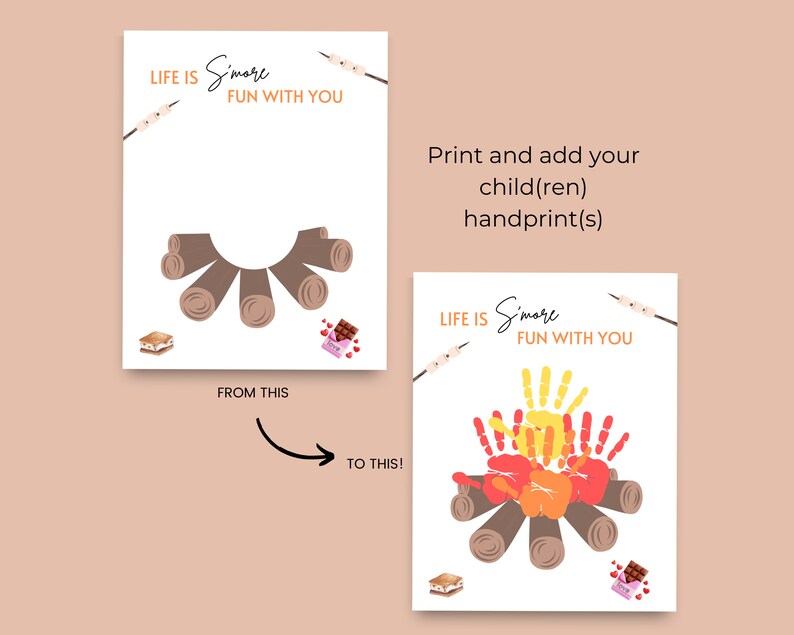 Campfire Handprint Art | Life is Smore Fun With You | Handprint Craft ...