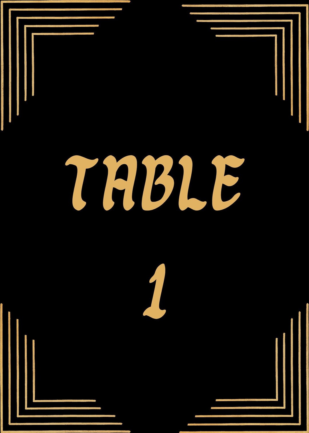 Table Cards in Black and Gold (VIP Cards Too)! - Etsy