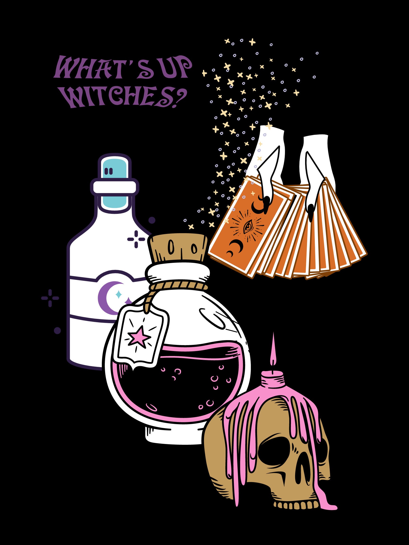 What's up Witches Black - Etsy