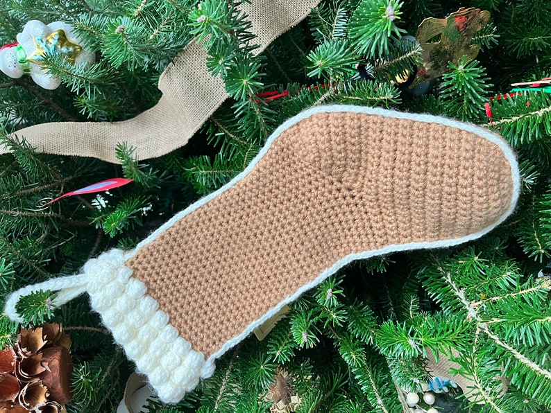Iced Gingerbread Stocking - Cute Crochet Cookie Inspired Christmas Decoration - Etsy