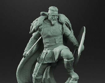 Ragnar Lothbrok 3D STL Print File, Ragnar Lodbrok, the Viking King ...