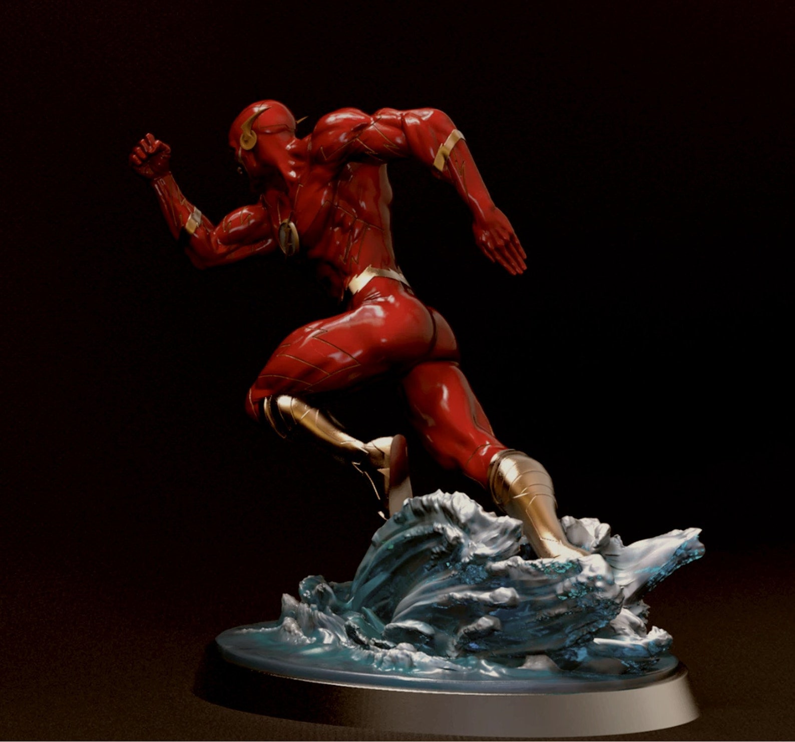 Flash Stl File 3D Print 3D Design Comics Character 3D Justice League - Etsy