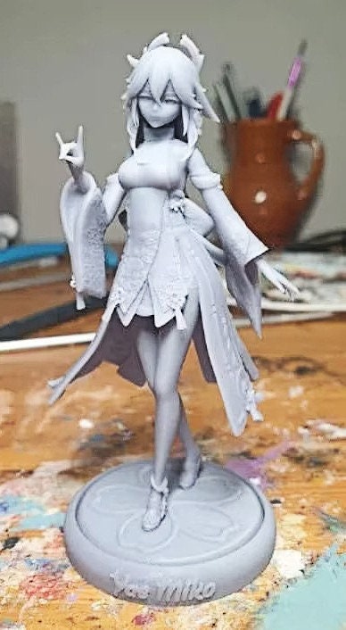 Yae Miko STL File - Genshin Impact , 3D Print File, Anime Digital ...