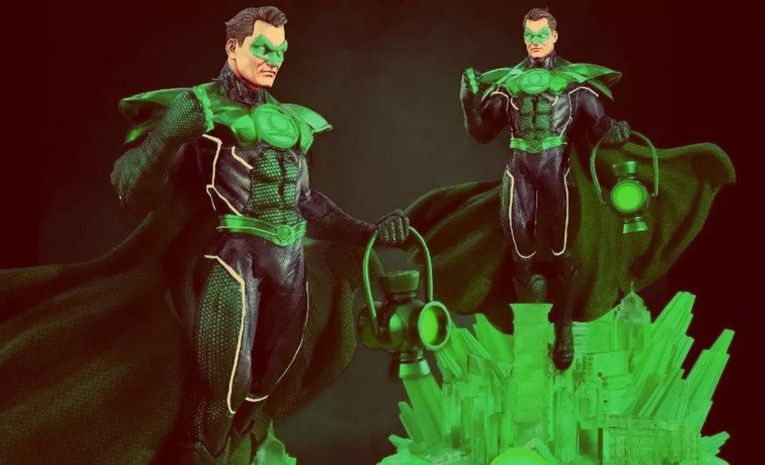 Green Lantern STL- 3D Model Character for 3D Printers on Resin or ...
