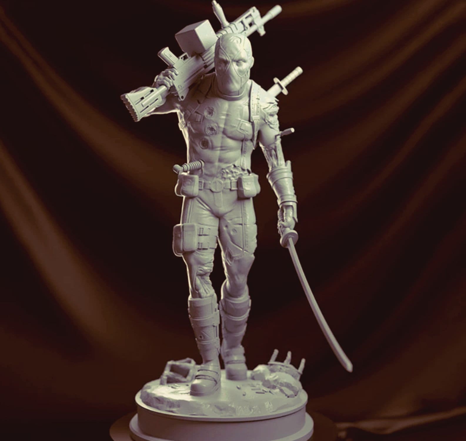 Deadpool Stl File 3D Print Design Figurine Comics Character - Etsy