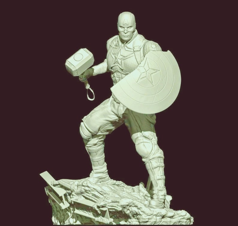 Captain America Stl File 3D Print Superhero - Etsy