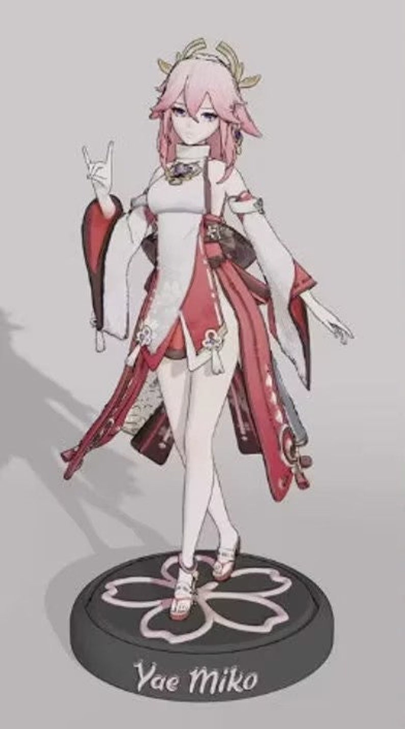 Yae Miko STL File - Genshin Impact , 3D Print File, Anime Digital ...