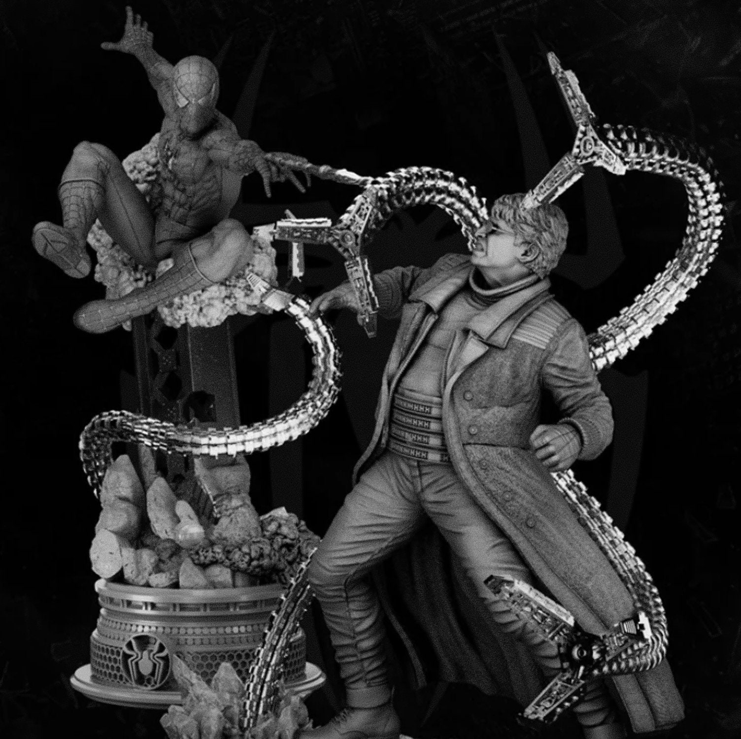 Spiderman and Octopus Stl File 3D Print Superhero Marvel - Etsy