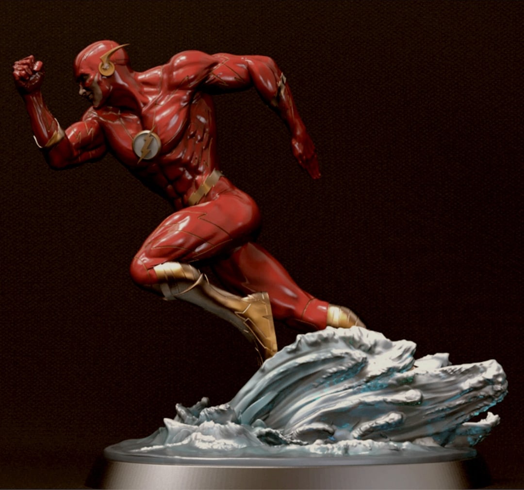 Flash Stl File 3D Print 3D Design Comics Character 3D Justice League - Etsy