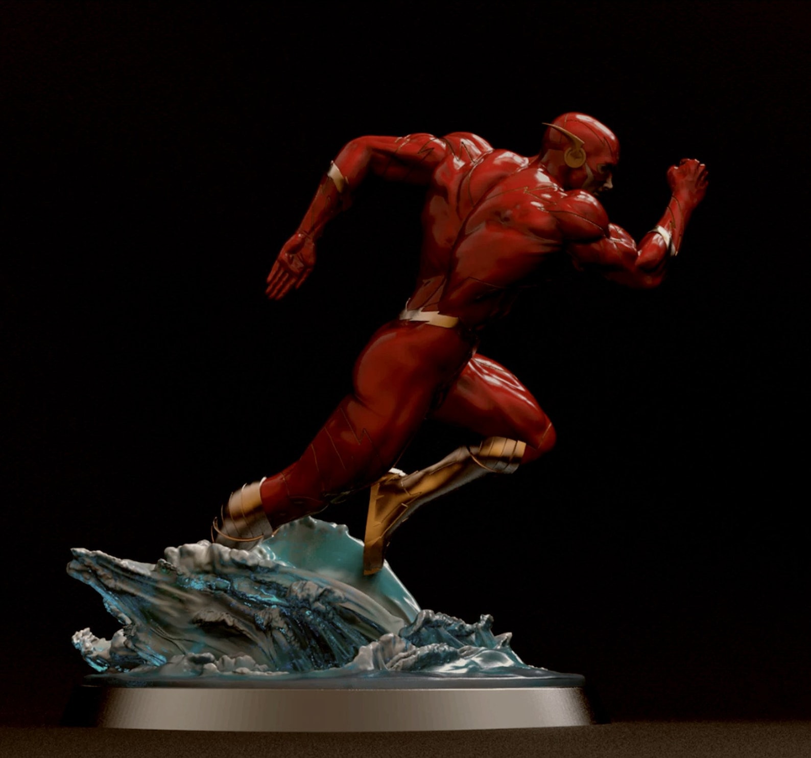 Flash Stl File 3D Print 3D Design Comics Character 3D Justice League - Etsy