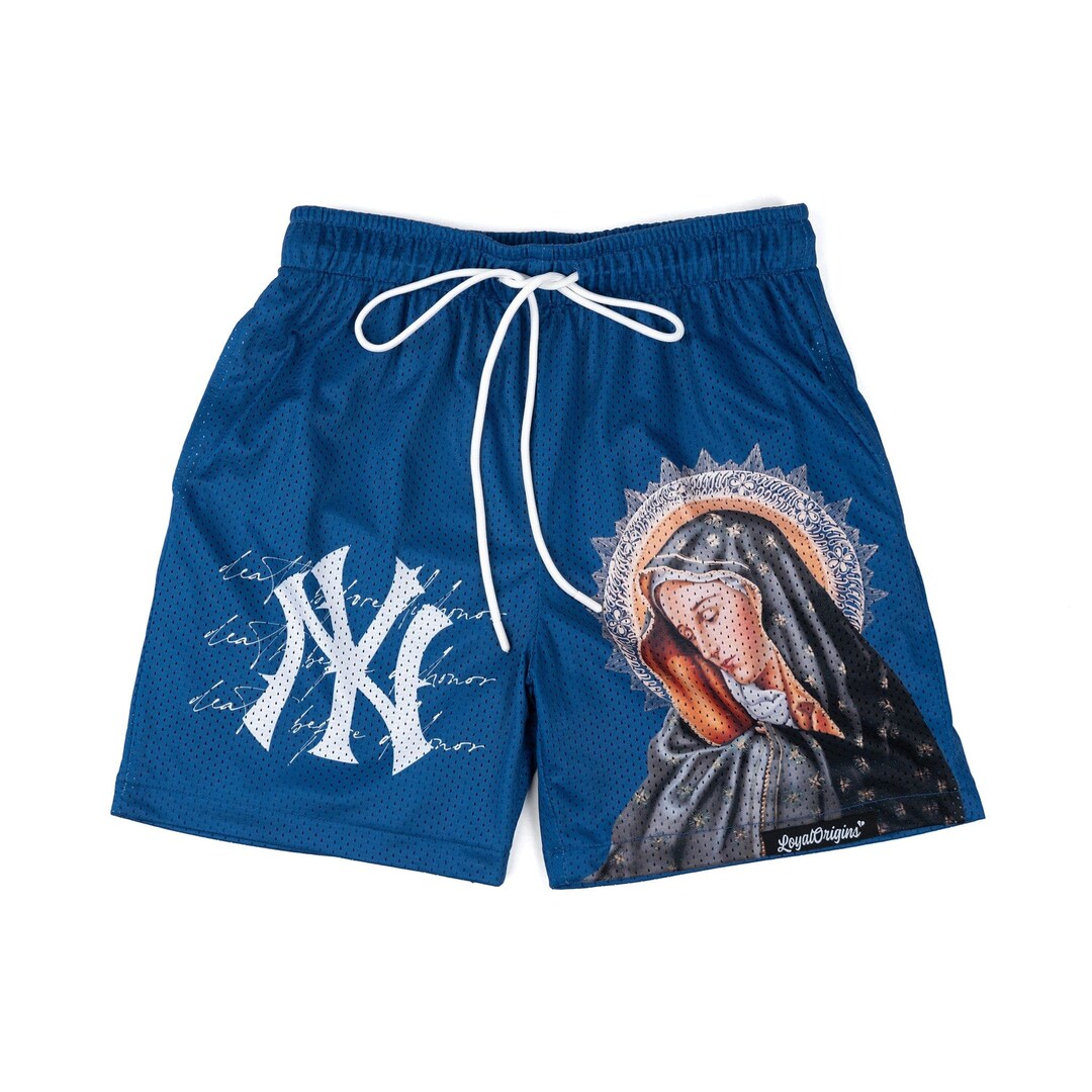 Royal Blue New York 'ave Maria' Premium Mesh Shorts - Etsy