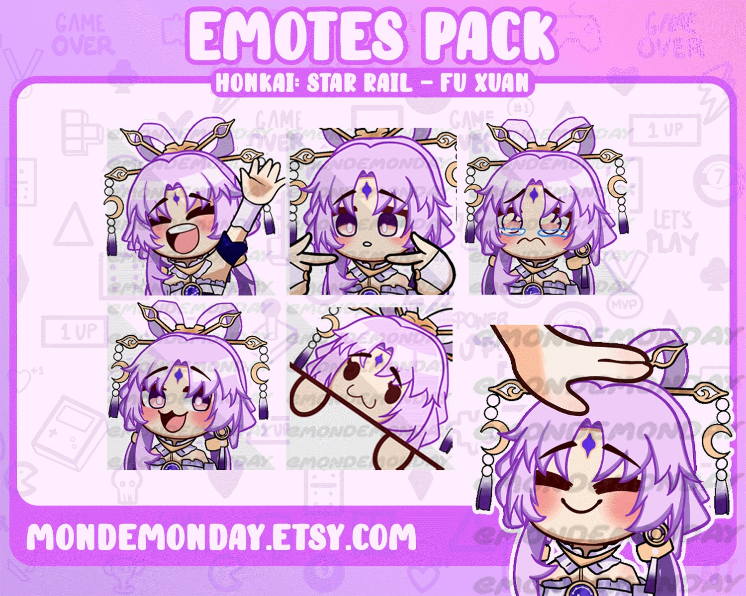Fu Xuan - 6x Animated Emotes Bundle | Twitch, Discord, Youtube - Etsy