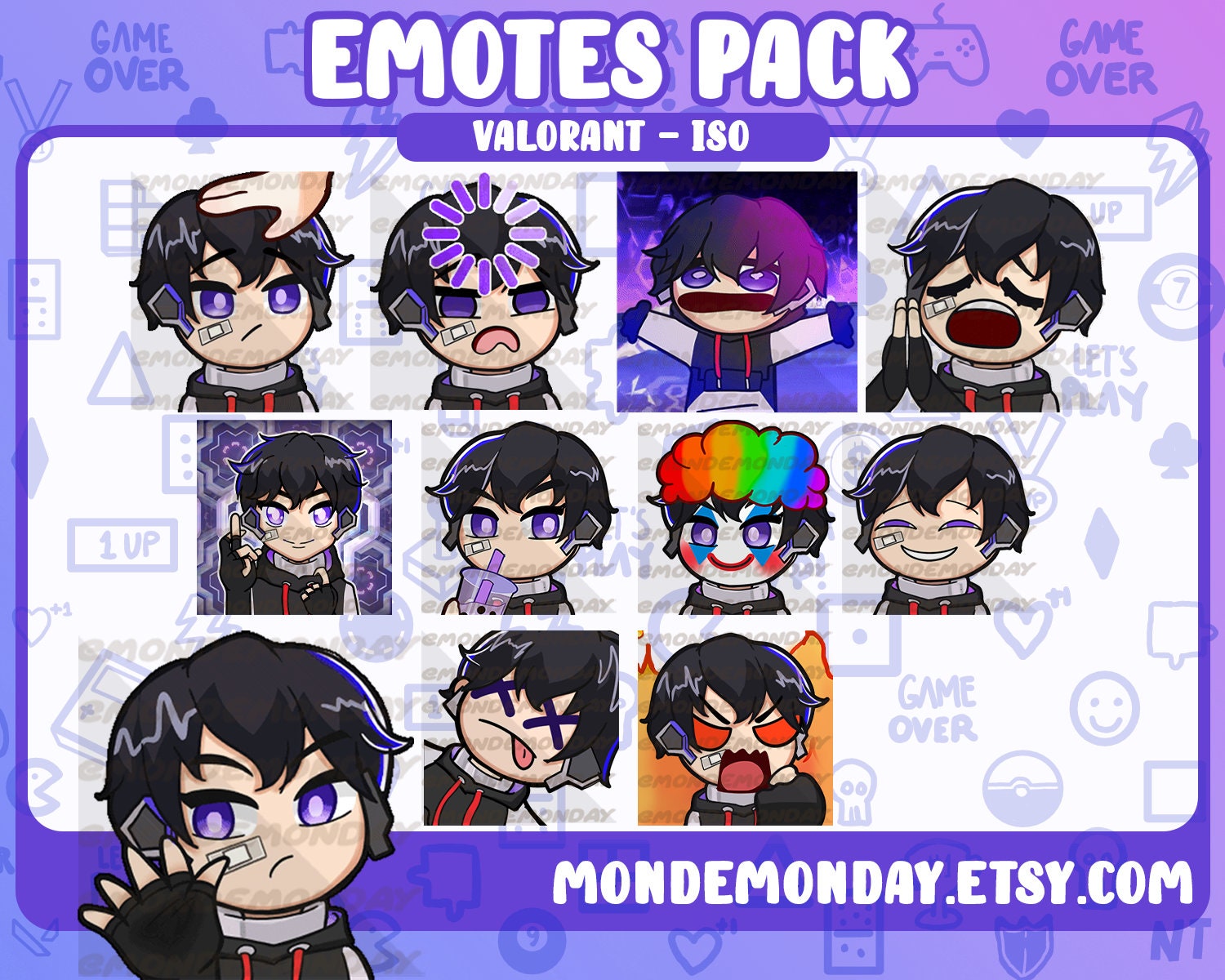 Iso - 11x Valorant Complete Animated and Static Emotes Set | Twitch ...
