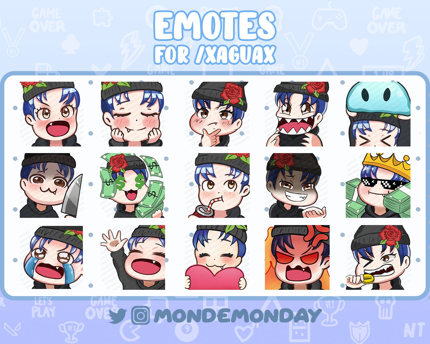 Custom Animated Emotes for Twitch, Discord, and Youtube - Etsy Canada