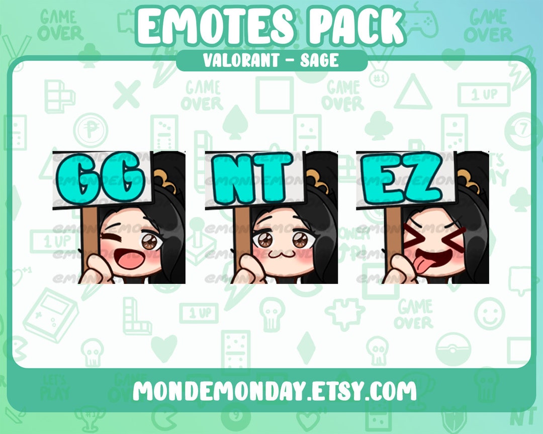 Sage - Valorant Sign Emotes Bundle | Twitch, Discord, Youtube - Etsy