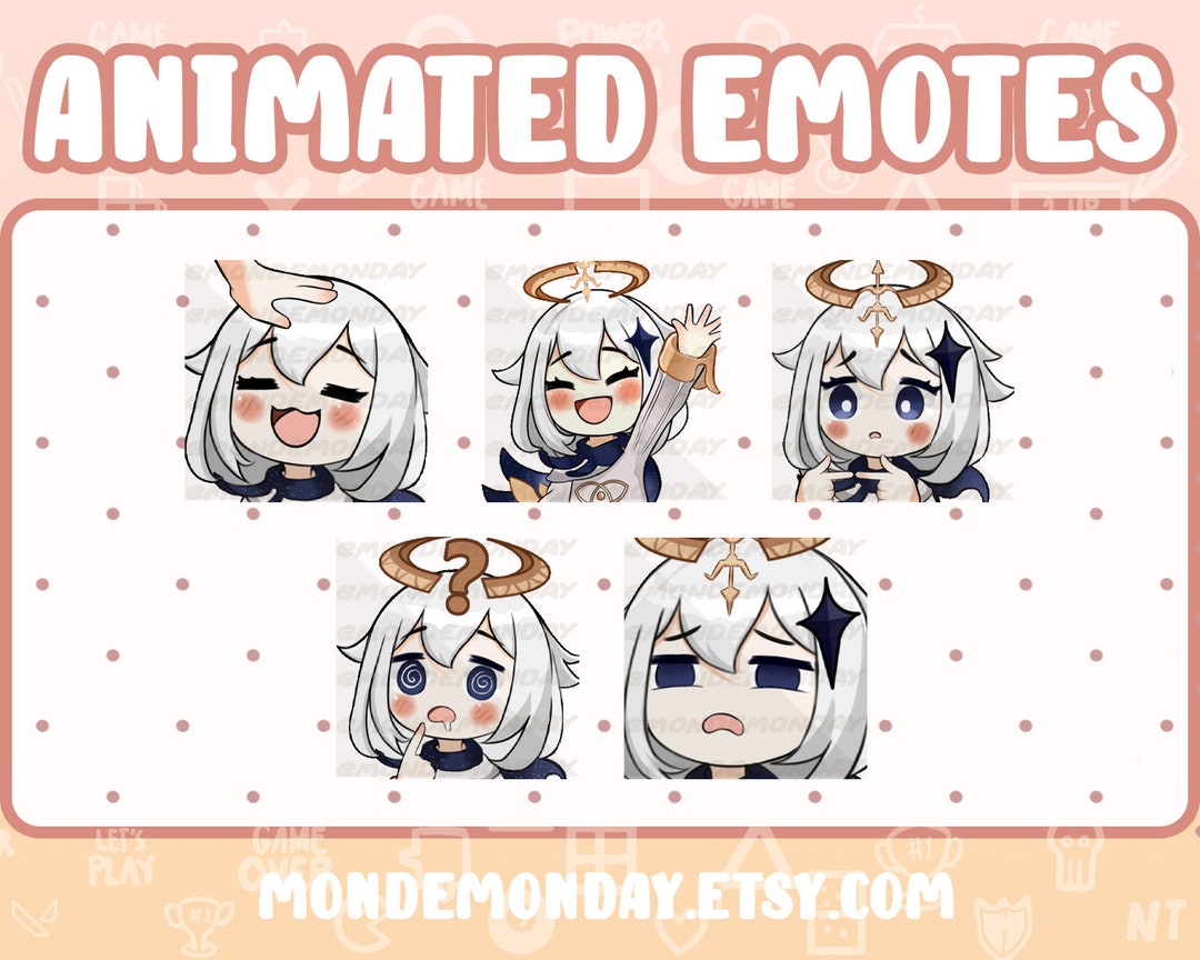 Animated Emotes Pack | Paimon From Genshin Impact - Etsy