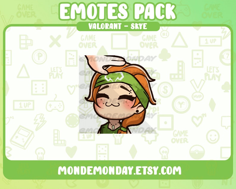Skye head Pat Animated Emote Twitch, Discord, Youtube - Etsy