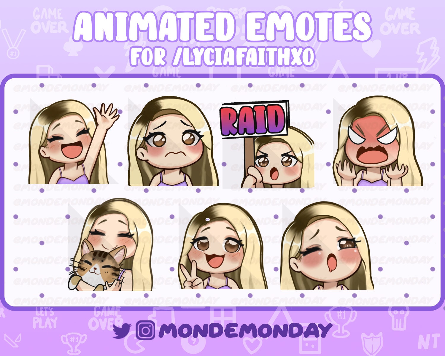 Custom Animated Emotes for Twitch Discord and Youtube - Etsy Canada
