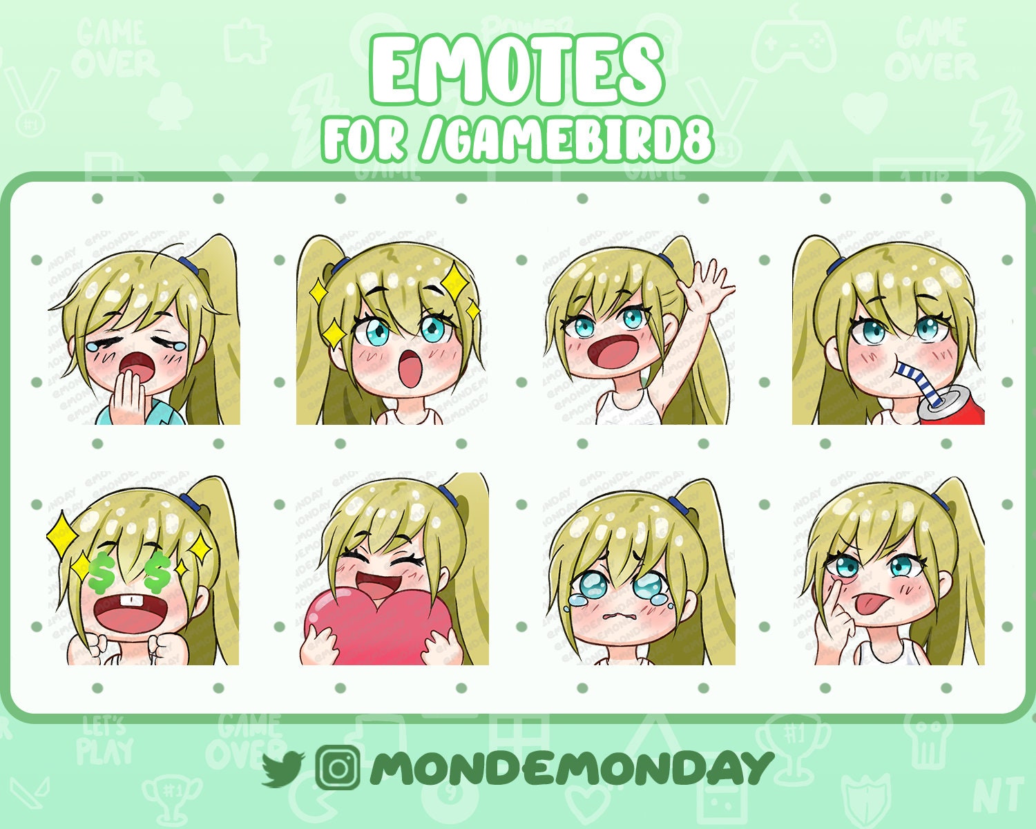 Custom Animated Emotes for Twitch, Discord, and Youtube - Etsy Canada