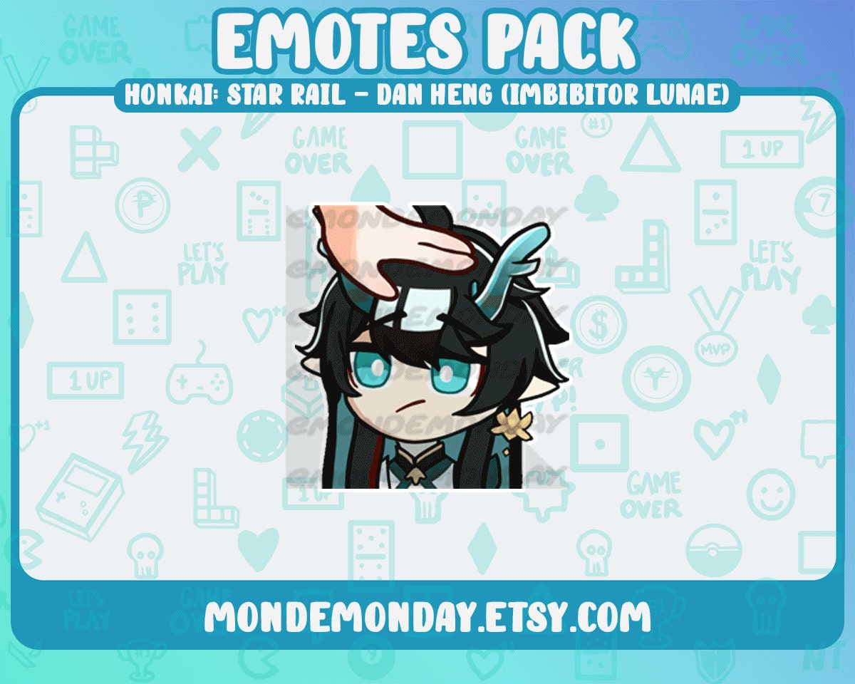 Dan Heng imbibitor Lunae head Pat Emote - Etsy