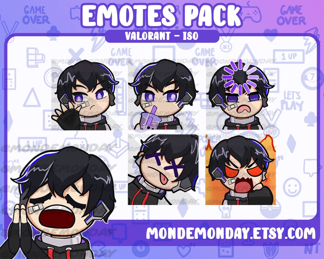 Iso - 6x Valorant Animated and Static Emotes Bundle Set B | Twitch ...