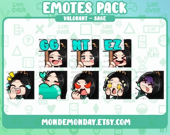Valorant Sage Emotes Twitch, Discord, Youtube - Etsy