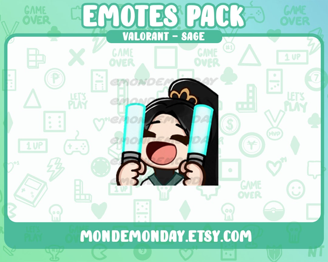 Sage - "rave" Animated Emote | Twitch, Discord, Youtube - Etsy