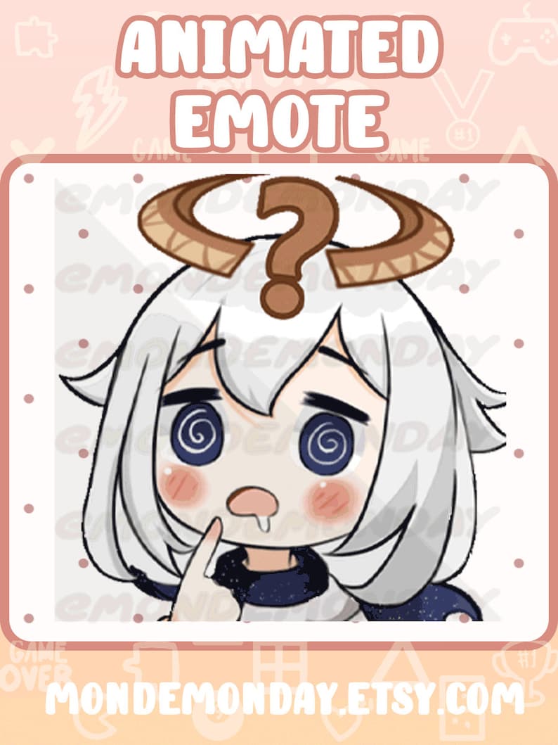Animated Emote Confused Paimon From Genshin Impact - Etsy