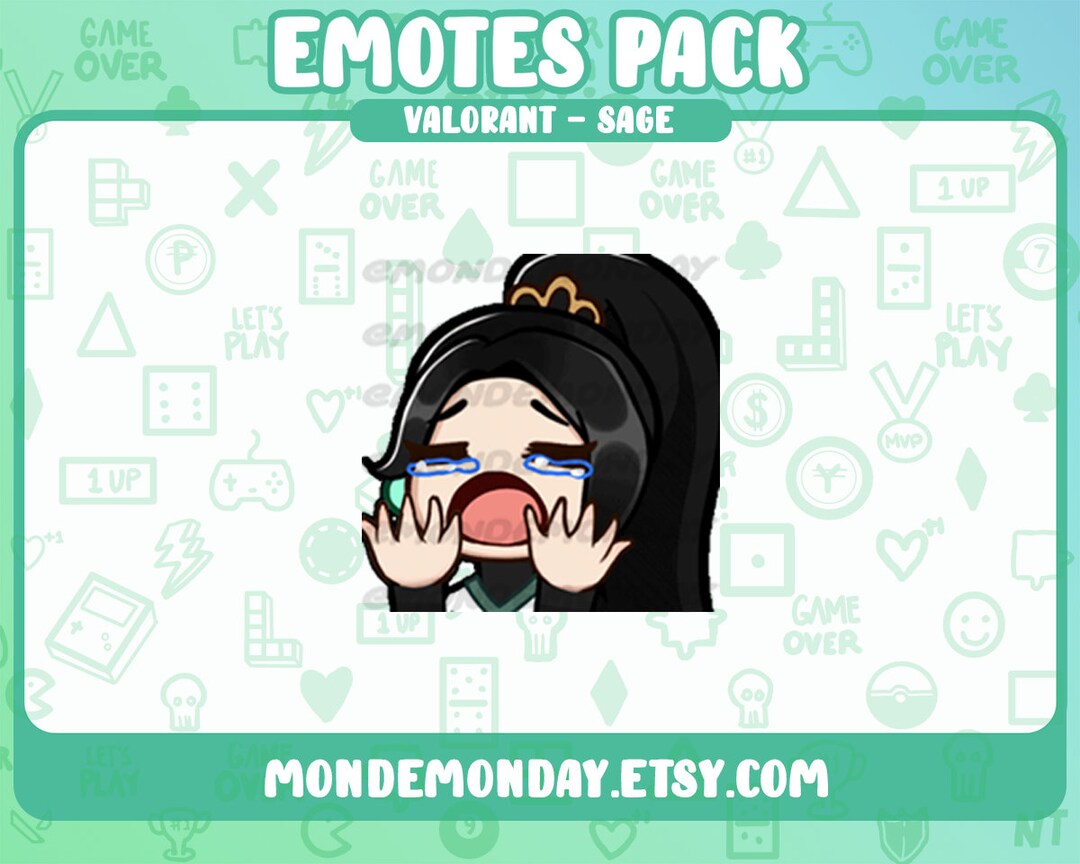 Sage cry Animated Emote Twitch, Discord, Youtube - Etsy
