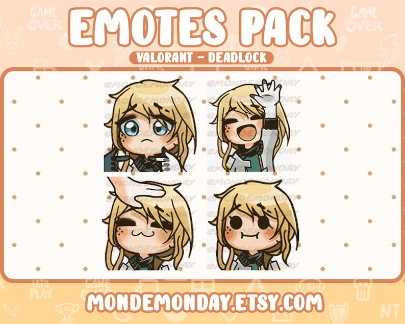 Deadlock - 4x Valorant Animated Emotes Bundle | Twitch, Discord ...