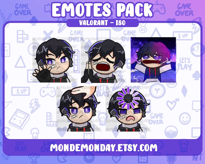 Iso - 5x Valorant ANIMATED Emotes Bundle | Twitch, Discord, Youtube - Etsy