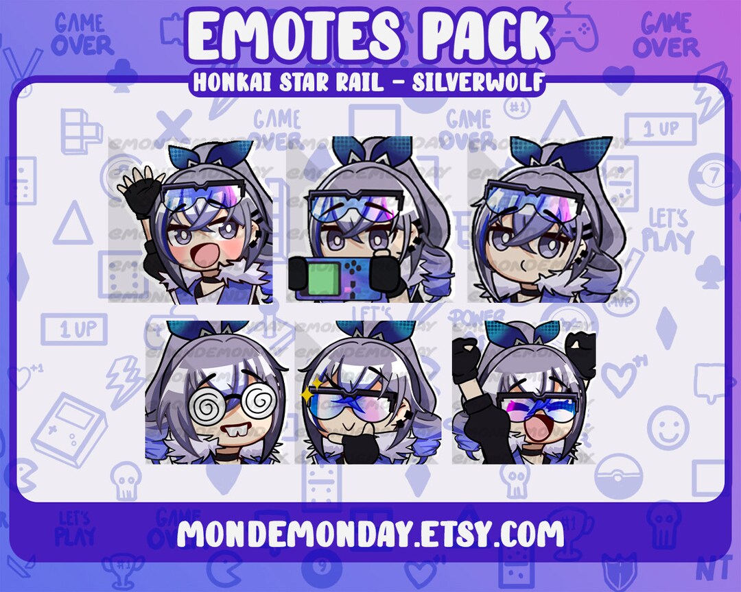 Silverwolf - 6x Animated and Static Emotes Bundle B | Twitch, Discord ...