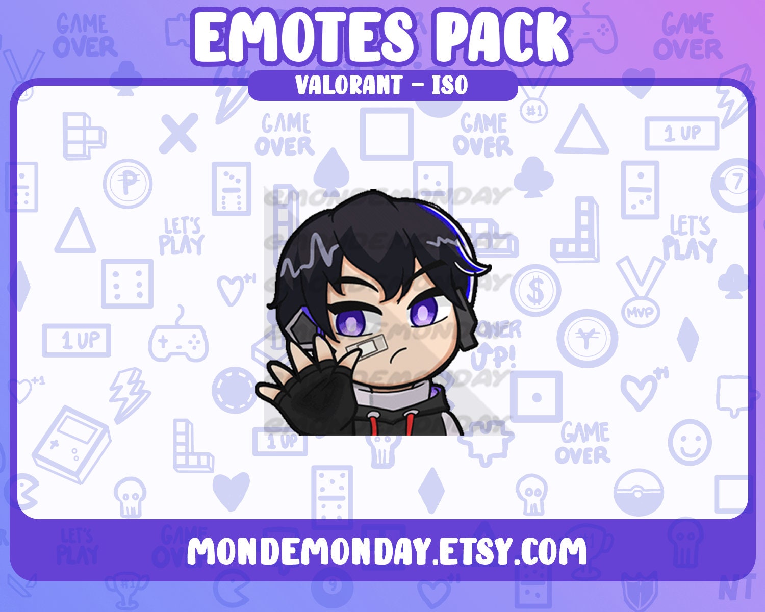 Iso waving Animated Emote Twitch, Discord, Youtube - Etsy