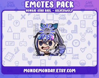Animated Pop Cat Silver Wolf From Honkai Star Rail Emote for Youtube ...