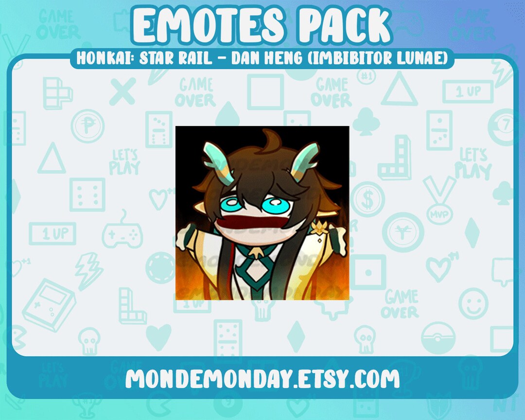 Dan Heng (imbibitor Lunae) - "burn" Emote | Twitch, Discord, Youtube - Etsy