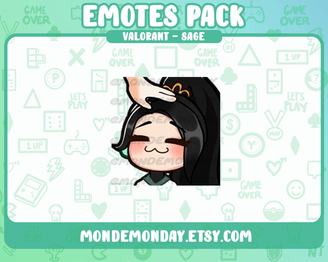 Sage - "head Pat" Animated Emote | Twitch, Discord, Youtube - Etsy