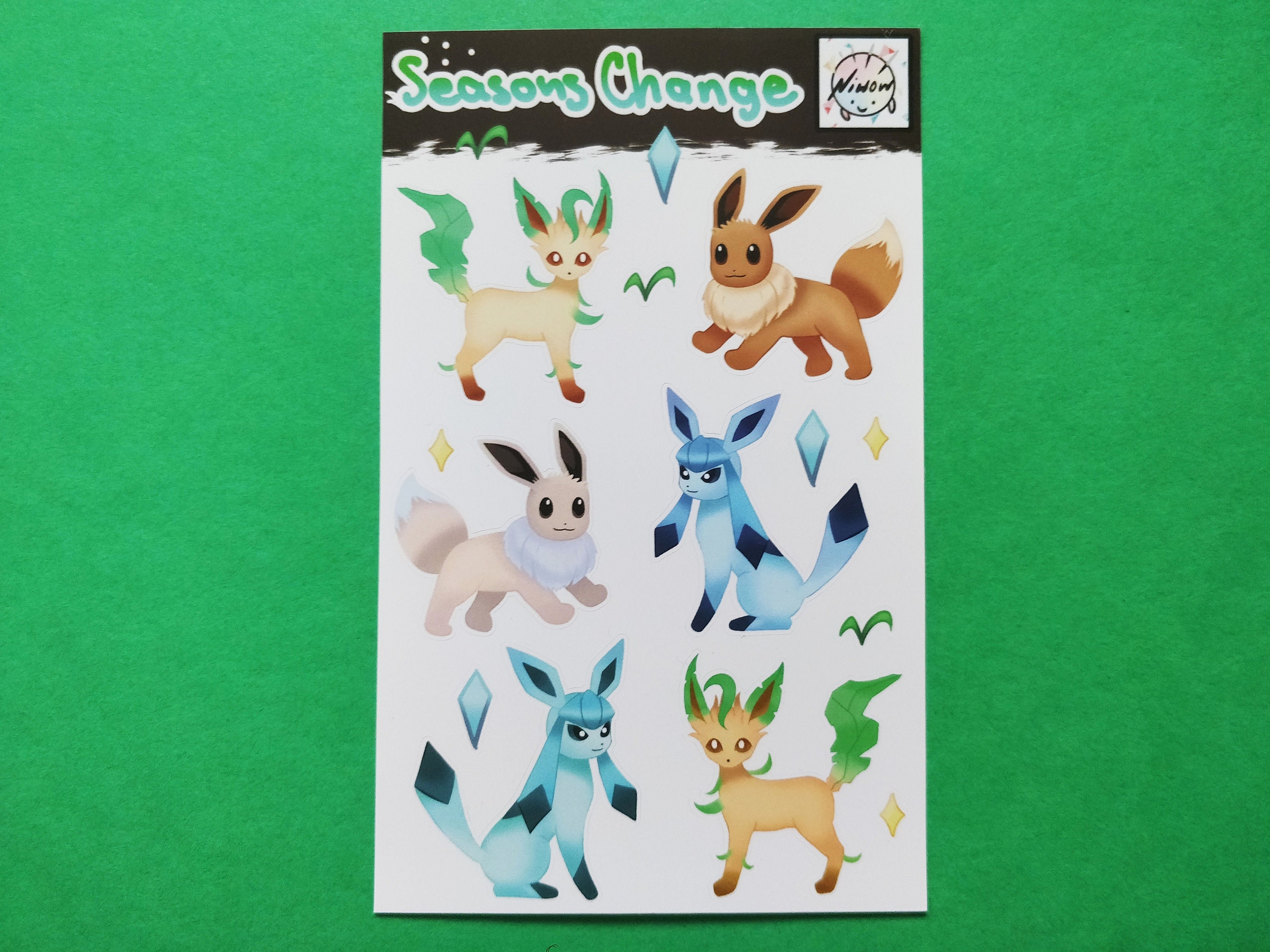 Seasons Change Sticker Sheet | Eevee Leafeon Glaceon Eeveelution ...