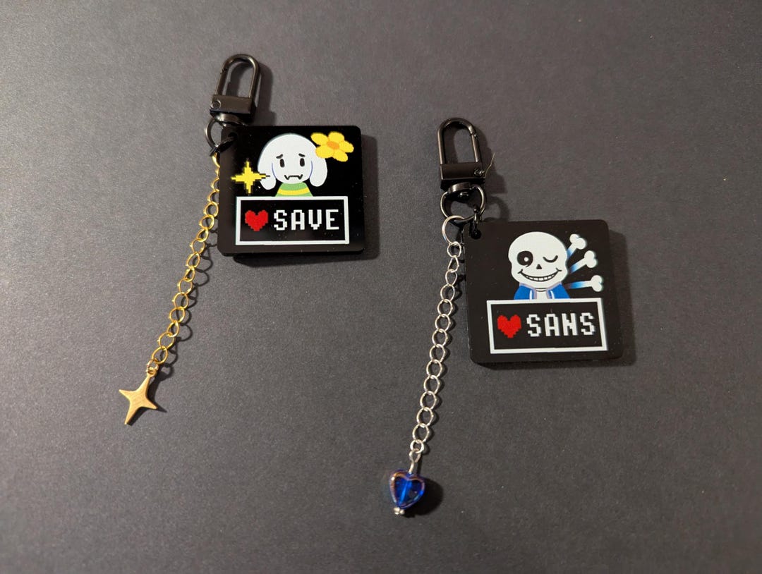 Sans and Asriel Keychains - Undertale - Etsy