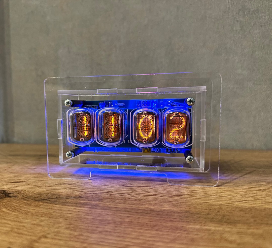 Nixie Clock Kit IN-12 With Clear Enclosure With IN-12 Tube - Etsy