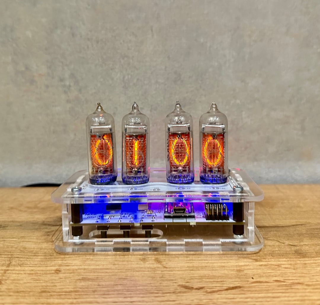 Комплект часов Nixie IN-14 с трубками с прозрачным корпусом - Etsy