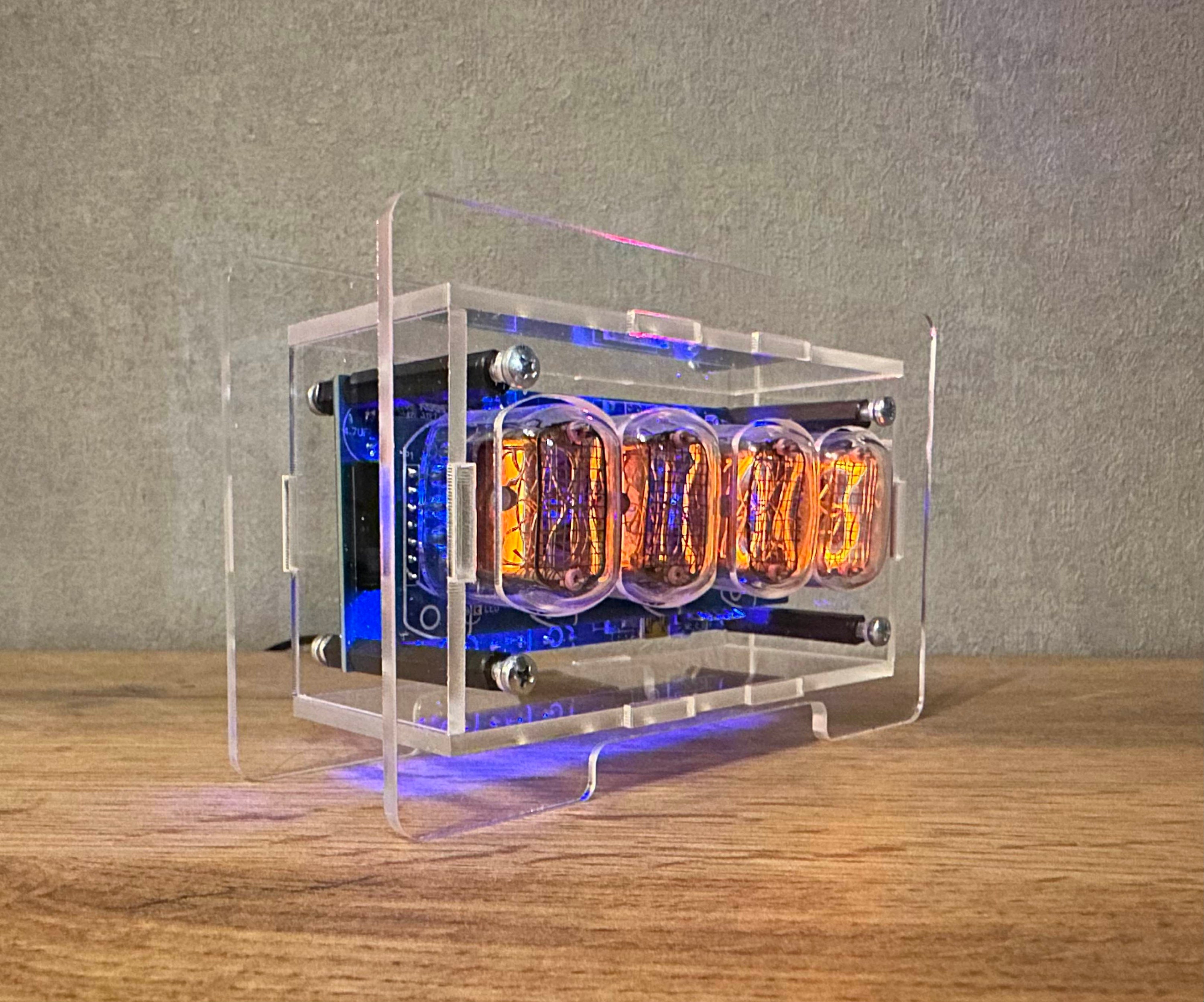 Nixie Clock Kit IN-12 With Clear Enclosure With IN-12 Tube - Etsy