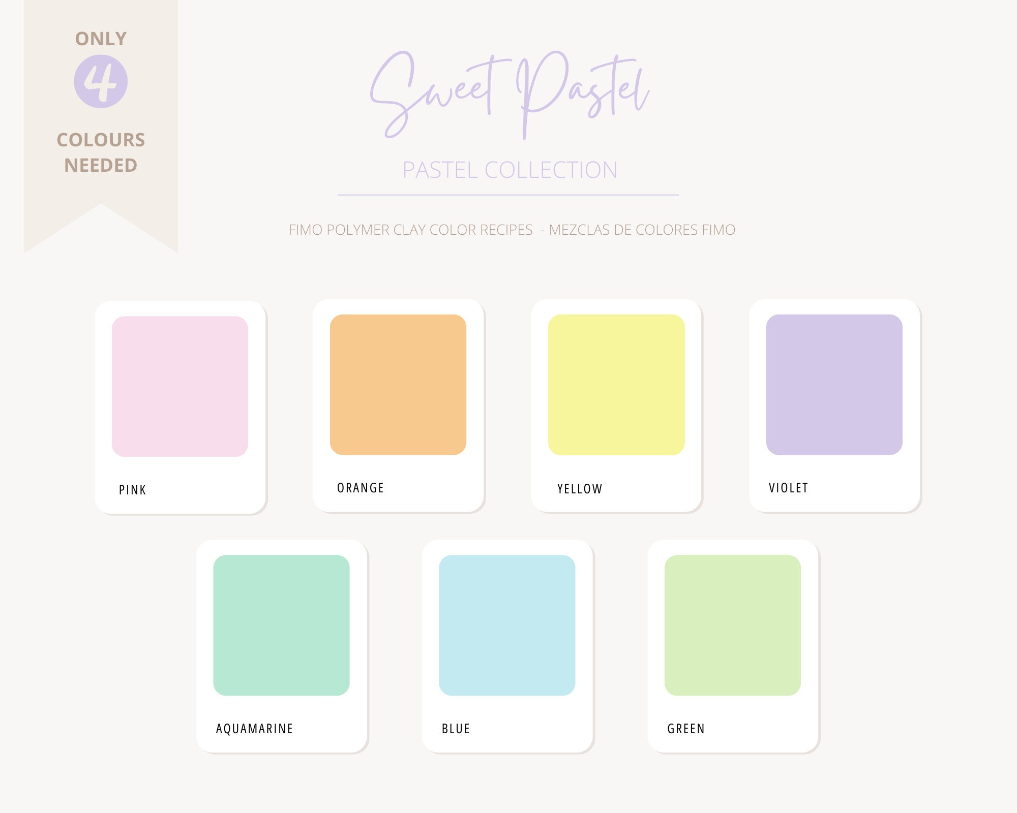 Pastel Polymer Clay Color Recipe, Pastel,polymer Clay Color Recipe ...