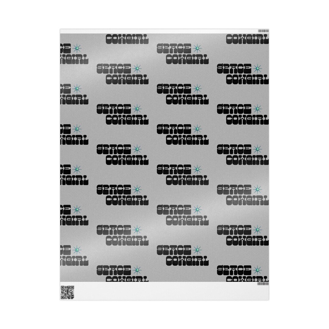 Space Cowgirl Wrapping Paper, Western Cowgirl Gift Wrap, Rodeo Theme ...