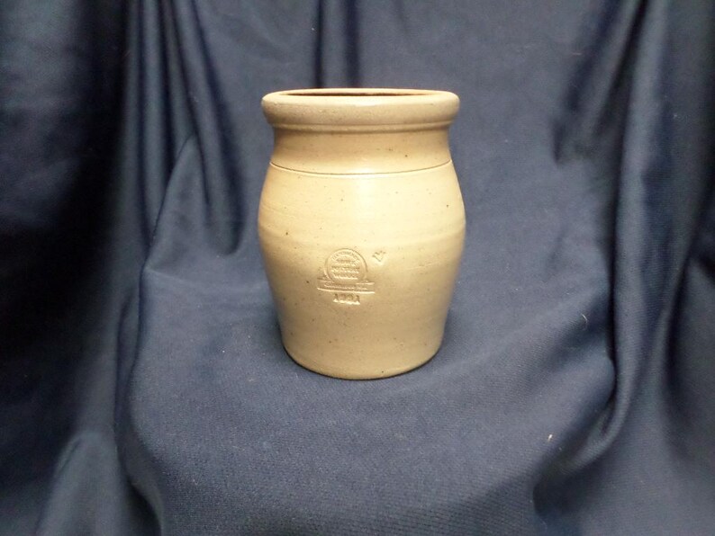 Rowe Pottery Works Stoneware Vase Mini Crock Basket of Berries Design ...