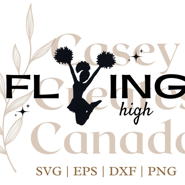 Cheer Flying Svg - Etsy