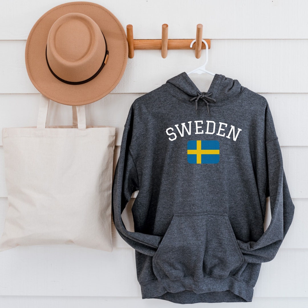 Swedish Flag Pullover Hooded Sweatshirt Hoodie for Lovers of Sweden in ...