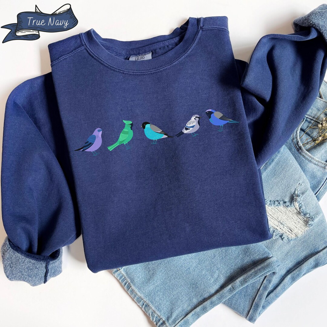 Birds Popular Comfort Colors® 1566 Crewneck Pullover, Bird Sweatshirt ...