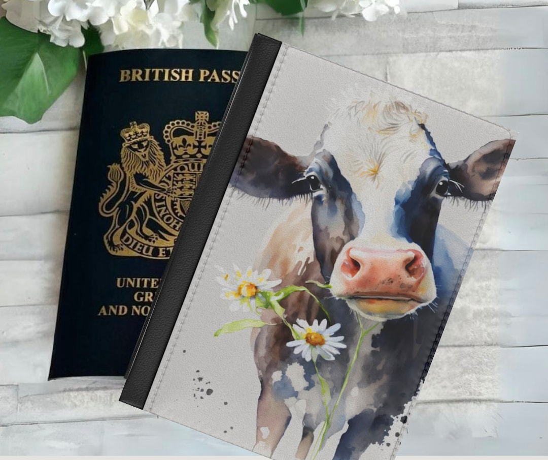 Cow Passport Cover, Wallet Pasport for Men and Women, Cattle Cover for ...